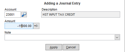 Process an HST or GST refund (Back Office)
