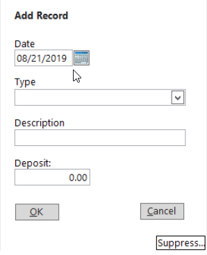 Add a deposit ledger entry (Back Office)