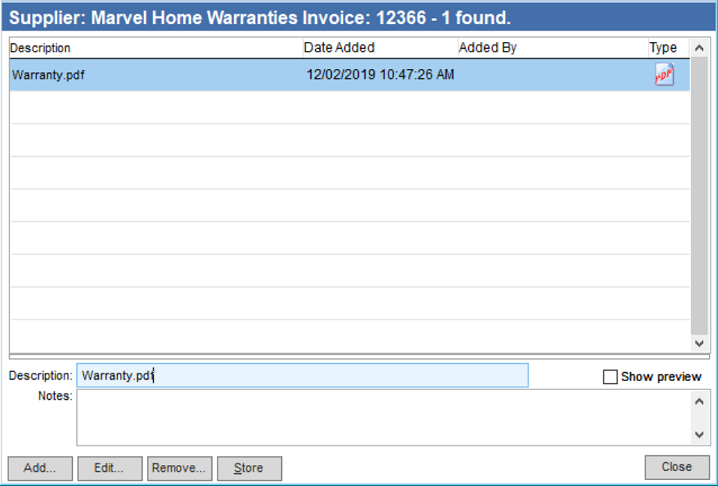 Attach a document to an invoice (Back Office)