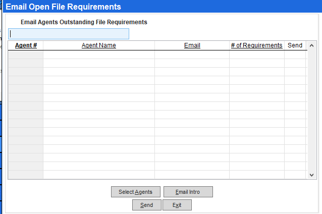 Notify Agents About Outstanding Files And Open Conditions Back Office 