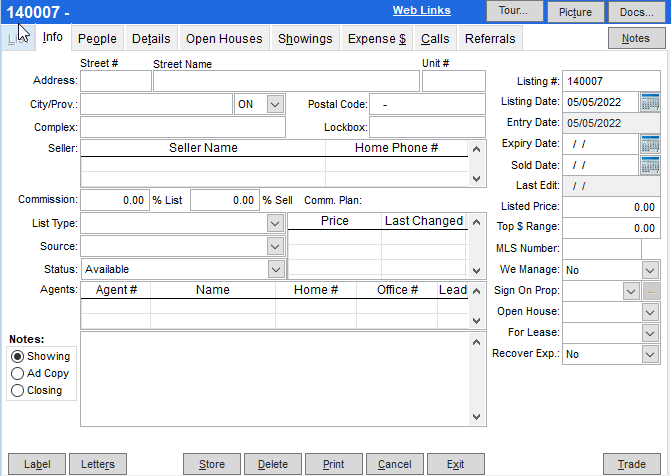 Add a property listing (Back Office)
