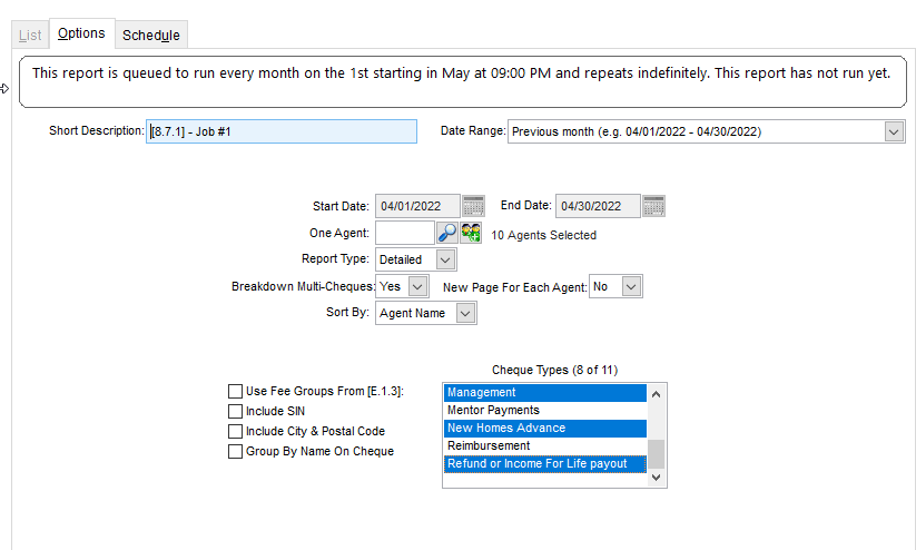 Schedule your reports (Back Office)