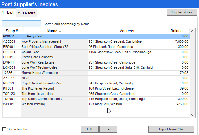 Post an invoice (Back Office)