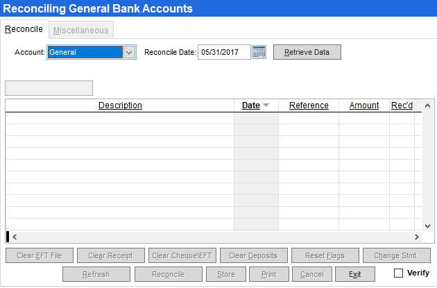 Reconcile operating accounts (Back Office)