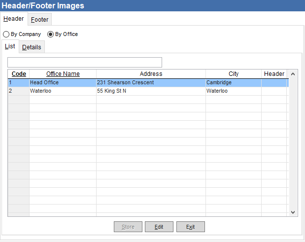Add a company header and footer to standard letters (Back Office)