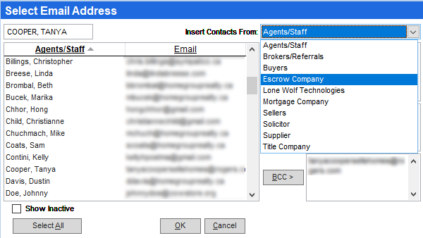 Email a report (Back Office)
