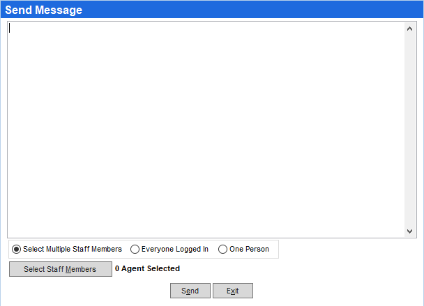 Send a message to logged-in users (Back Office)