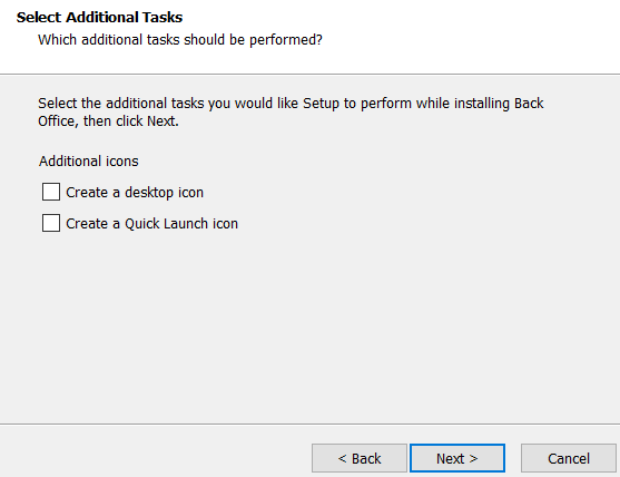 Install Back Office on Windows or Mac Workstations