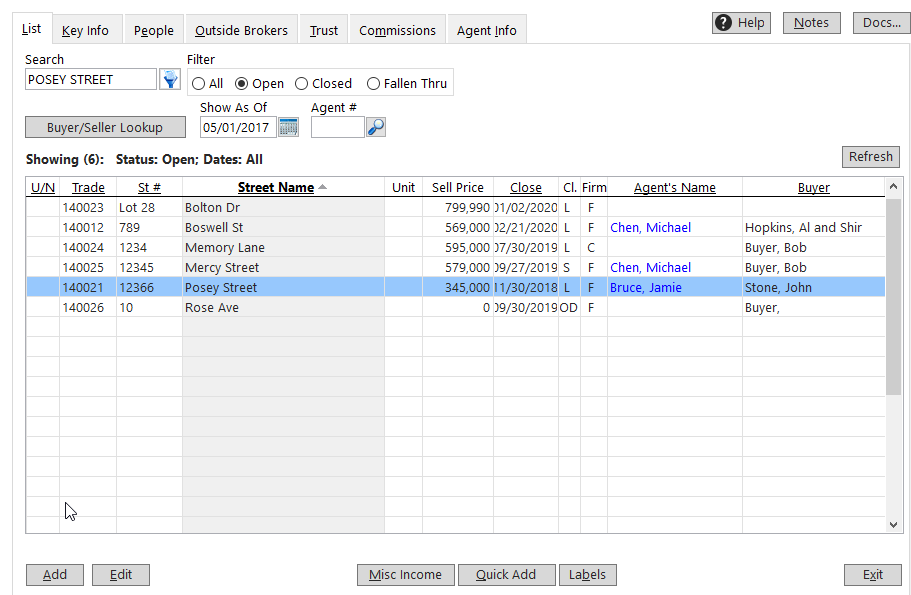 Process a referral transaction for your agent (Back Office)