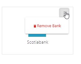Remove a bank from online bank reconciliation (Back Office)