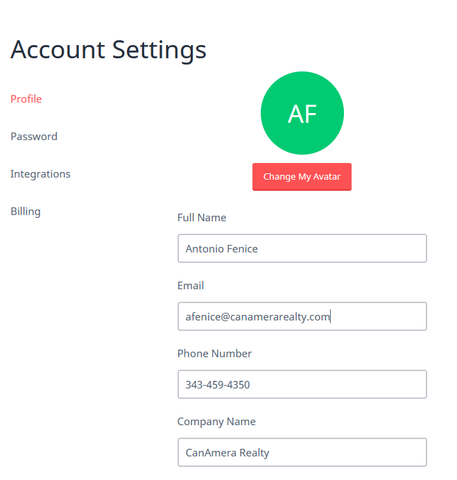 Update your user profile (Cloud Attract)