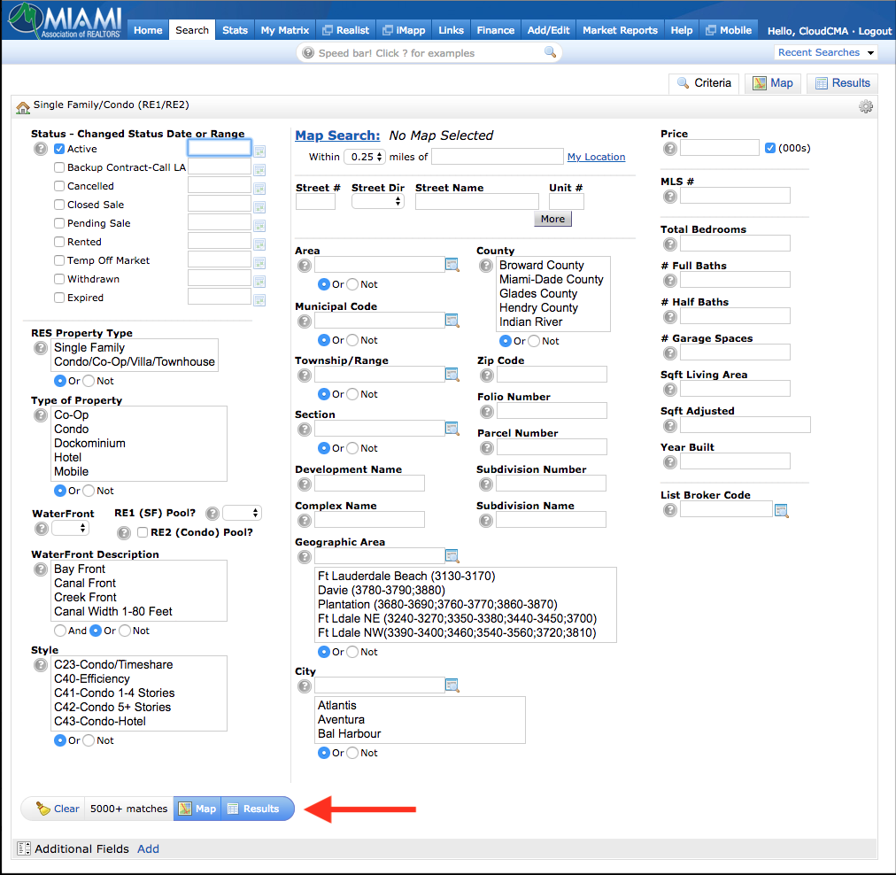 Create a CMA report using Miami Association of REALTORS® listings ...