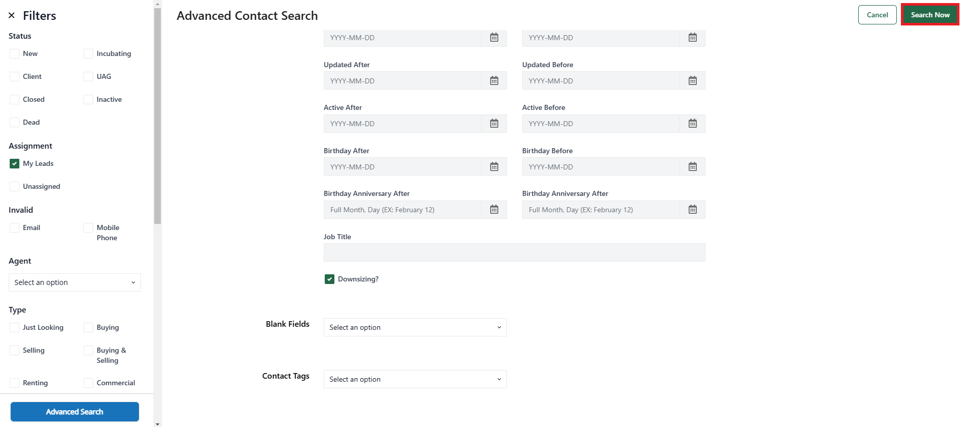 Create, import, export, search, and delete contacts (Propertybase GO)