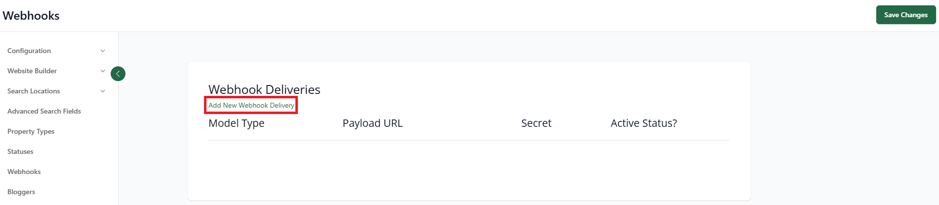 Configure webhooks for your site (Front Office)
