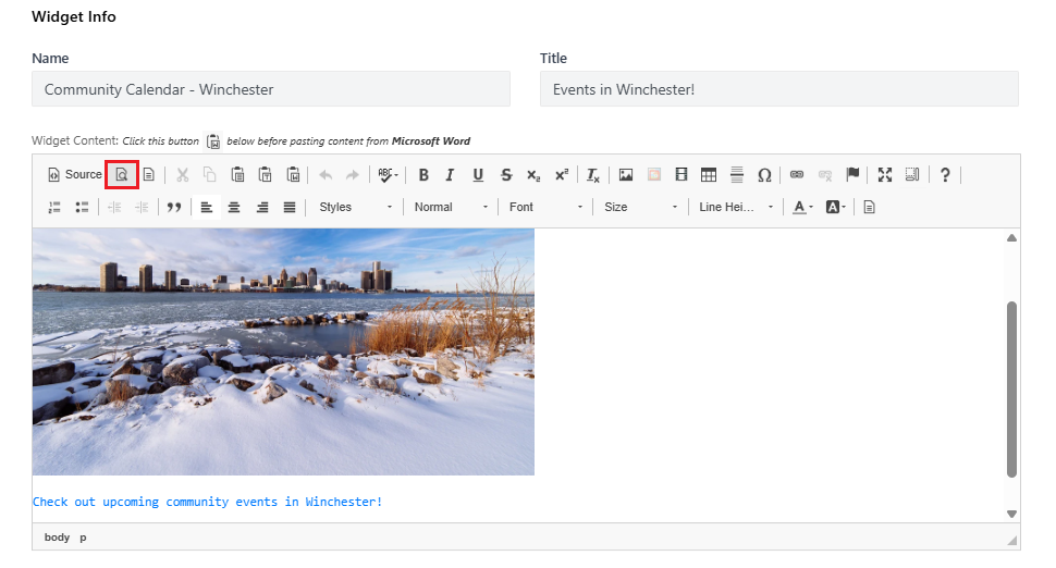 Create a widget (Front Office)