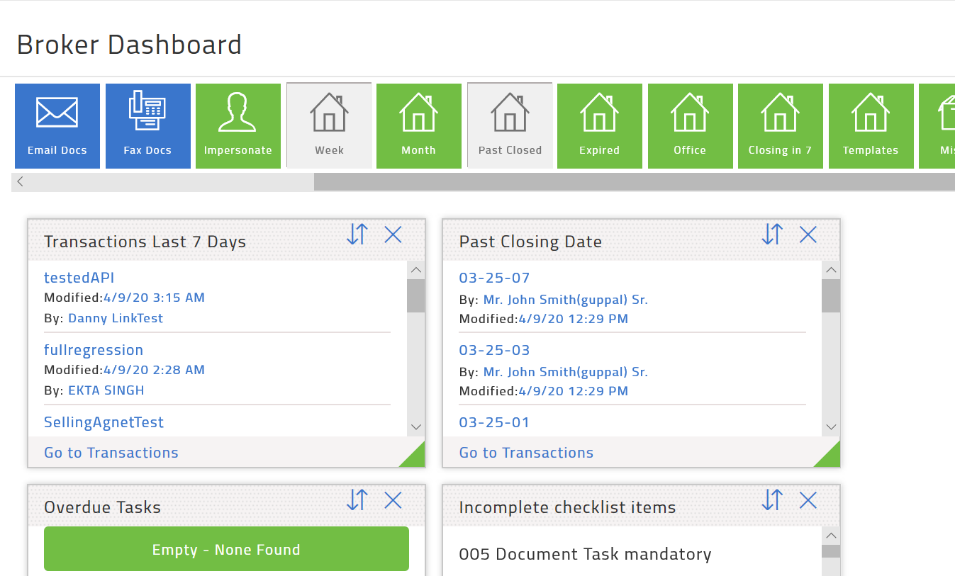 Customize your broker dashboard (TransactionDesk Edition)