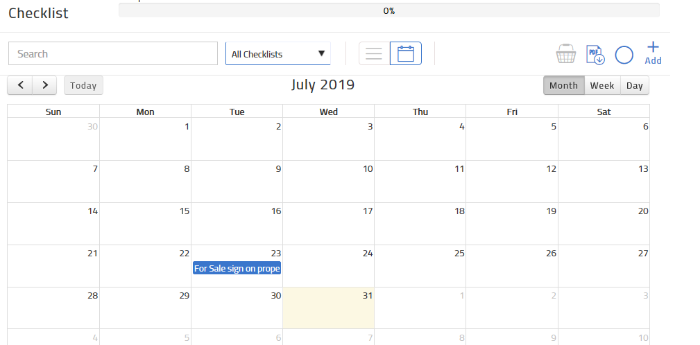 View the checklist for a transaction (TransactionDesk Edition)