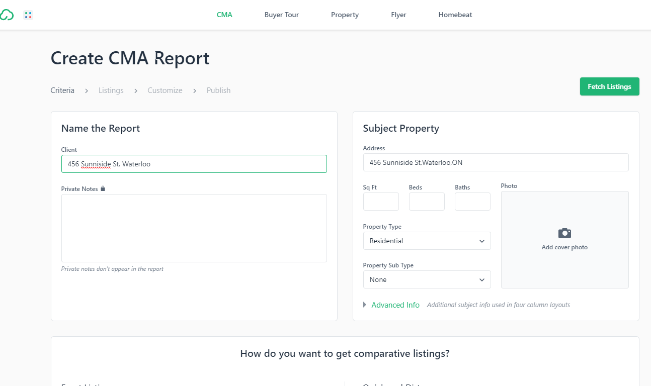 Create a Comparative Market Analysis (CMA) for a transaction ...