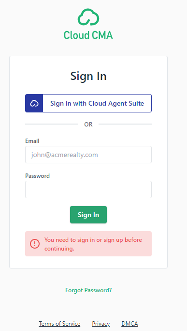Link to an existing Cloud CMA account from TransactionDesk Edition