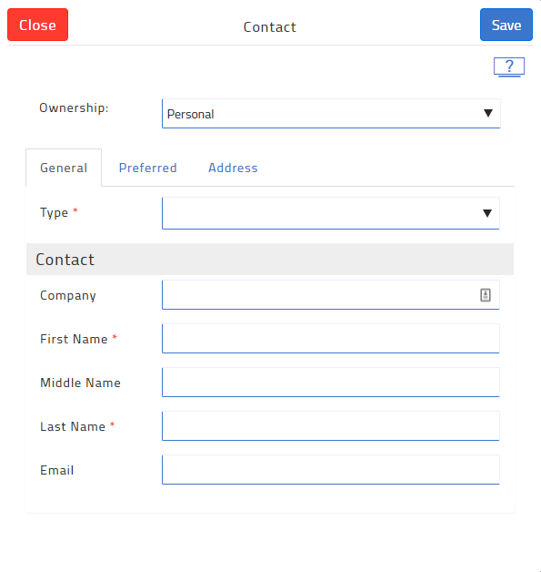 Create a contact (TransactionDesk Edition)