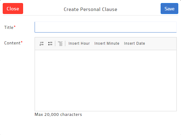 Manage clauses (TransactionDesk Edition)