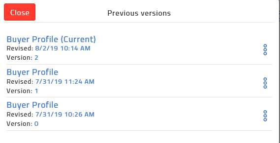 View revised versions of a document for a checklist item ...