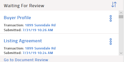 View the list of documents awaiting review (TransactionDesk Edition)