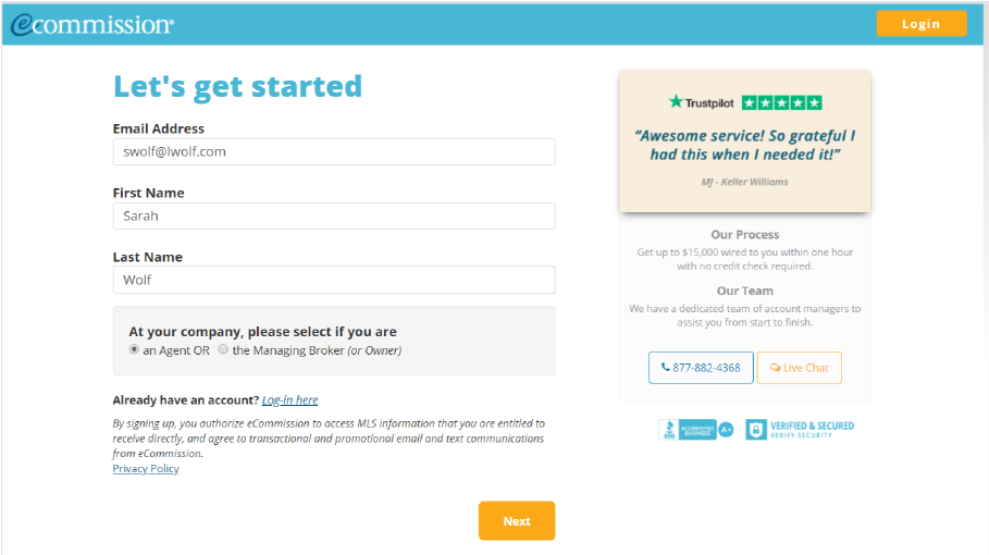 Obtain an advance on a commission using eCommission (TransactionDesk ...