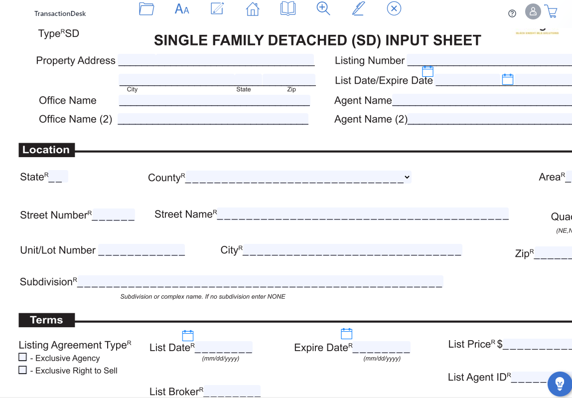 Fill in a form (TransactionDesk Edition)