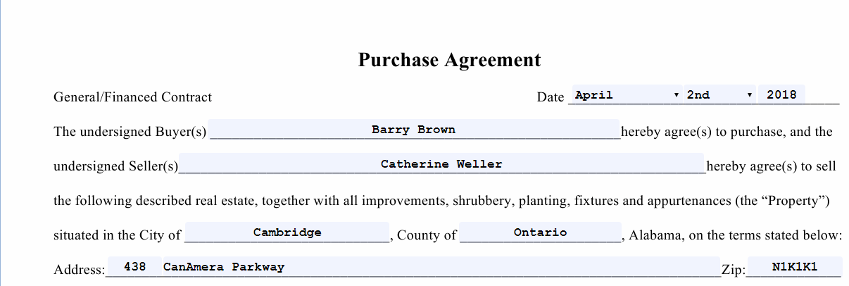 Fill in a form (TransactionDesk Edition)