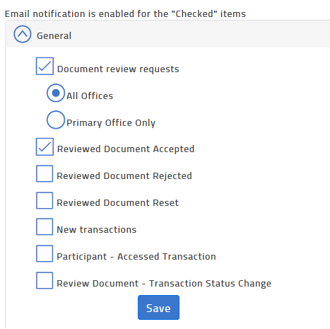 Set notification options in TransactionDesk Edition