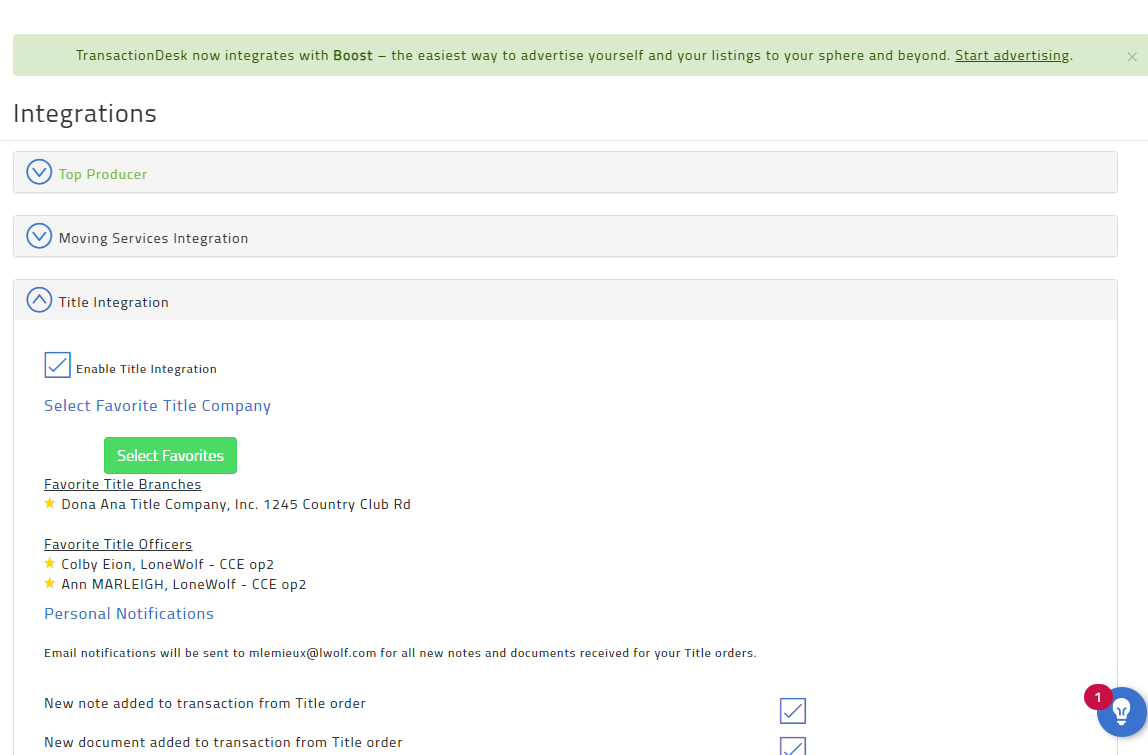 Set up digital title orders (TransactionDesk Edition)