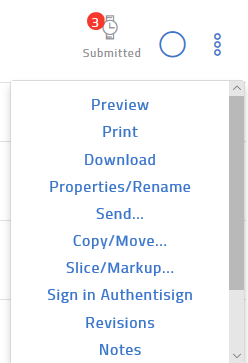 View revised versions of a document for a checklist item ...
