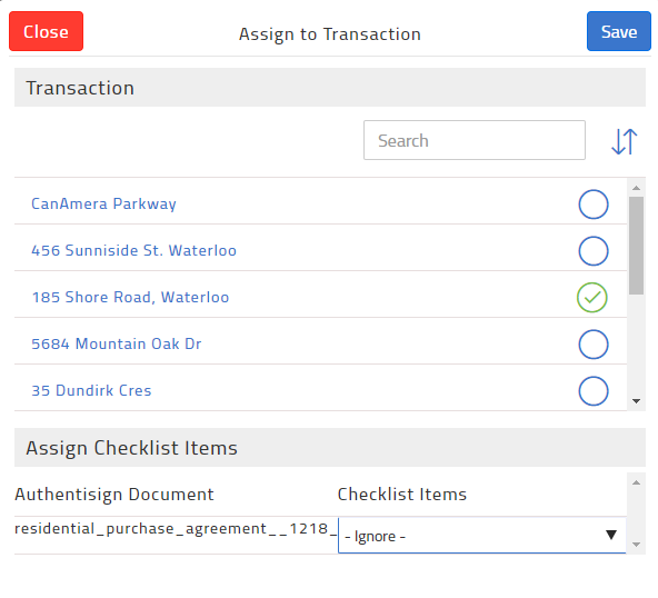 Attach an existing signing to a transaction (Authentisign for ...