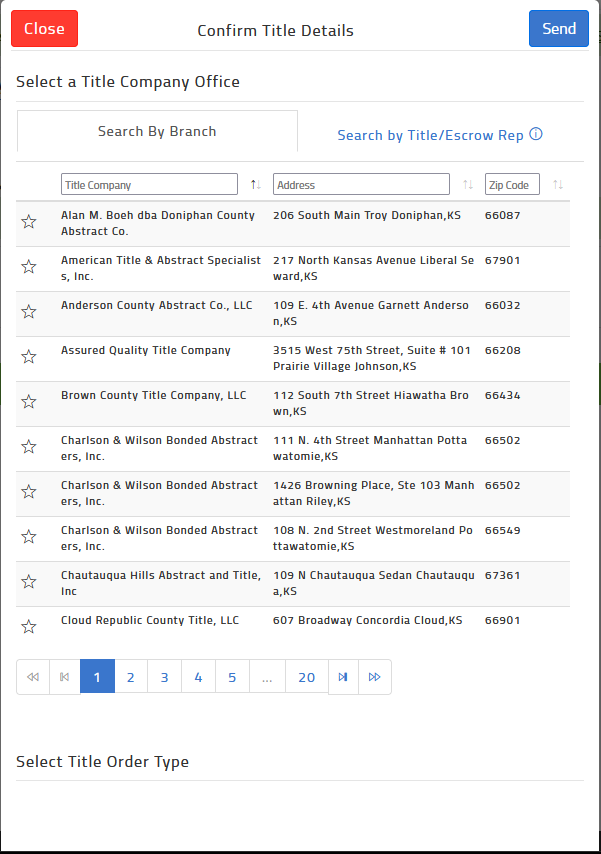Send a digital title order to your title insurance company ...