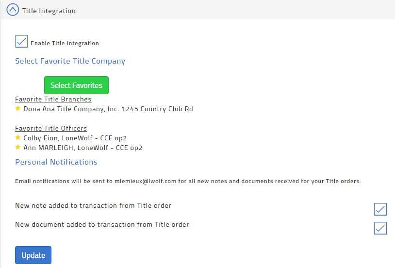 Set up digital title orders (TransactionDesk Edition)