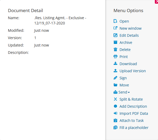 Add a document or form to a transaction or template (zipForm Edition)