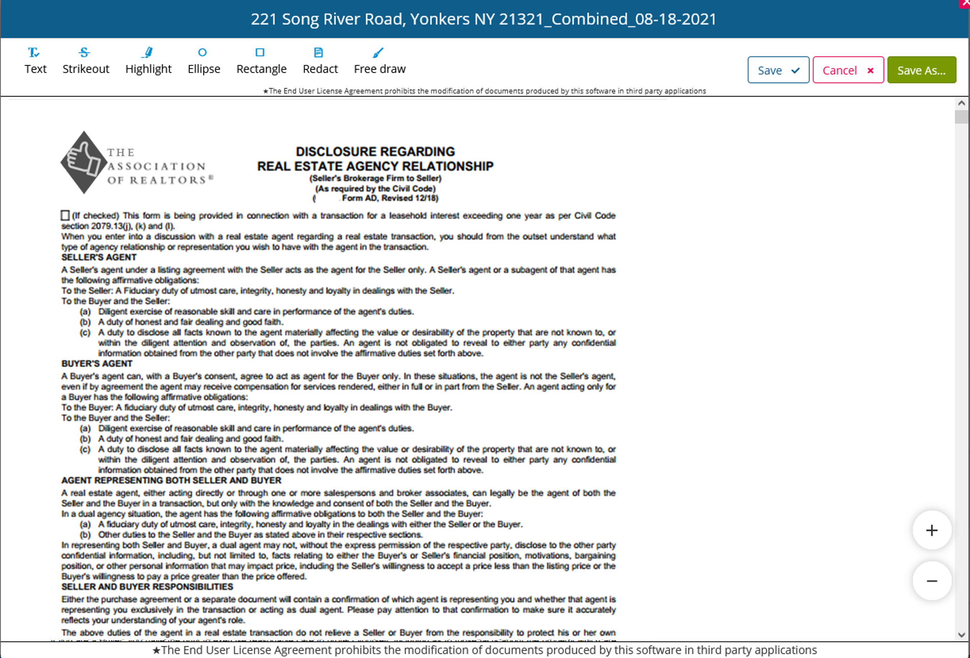 Update a PDF document (zipForm Edition)