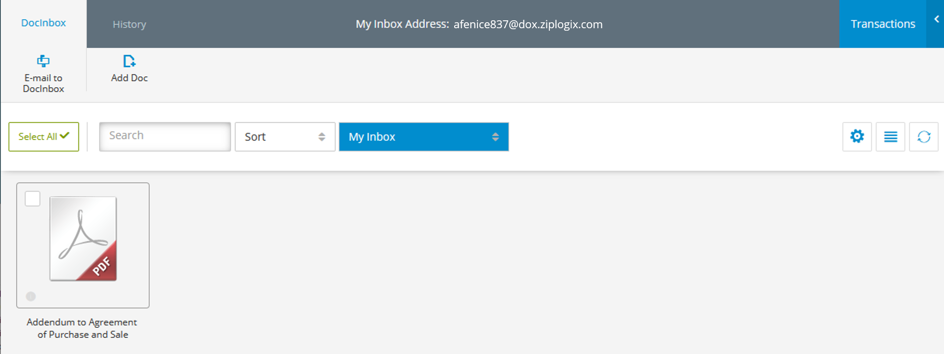 Add a document with no transaction (zipForm Edition)