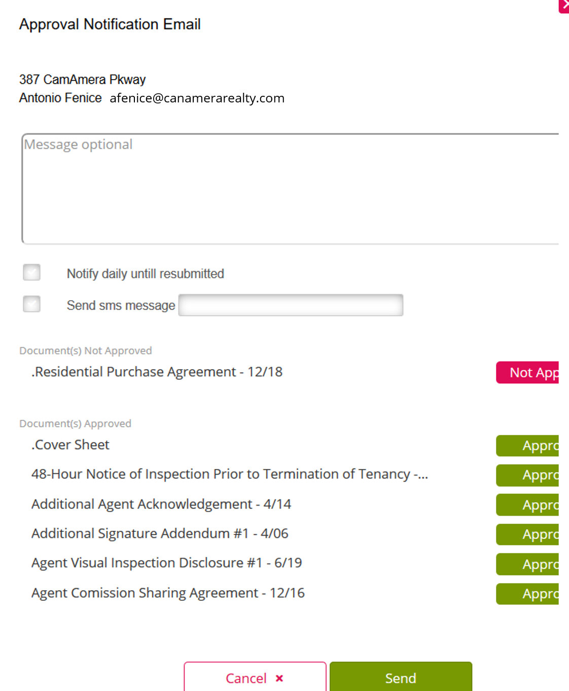 Review and approve or reject a document (zipForm Edition)