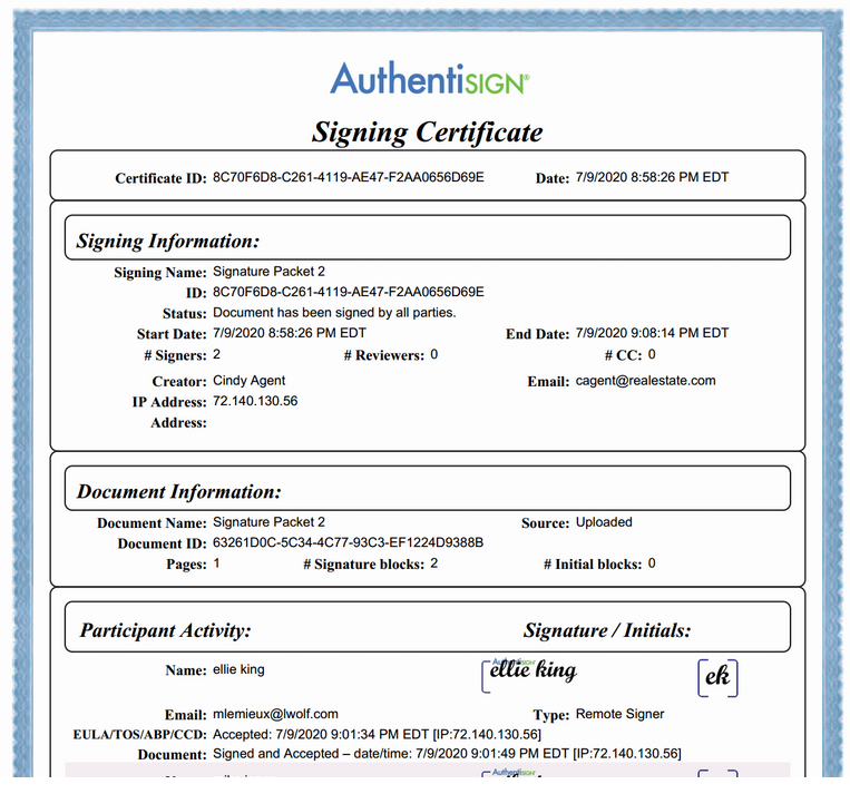 About signings (zipForm Edition)