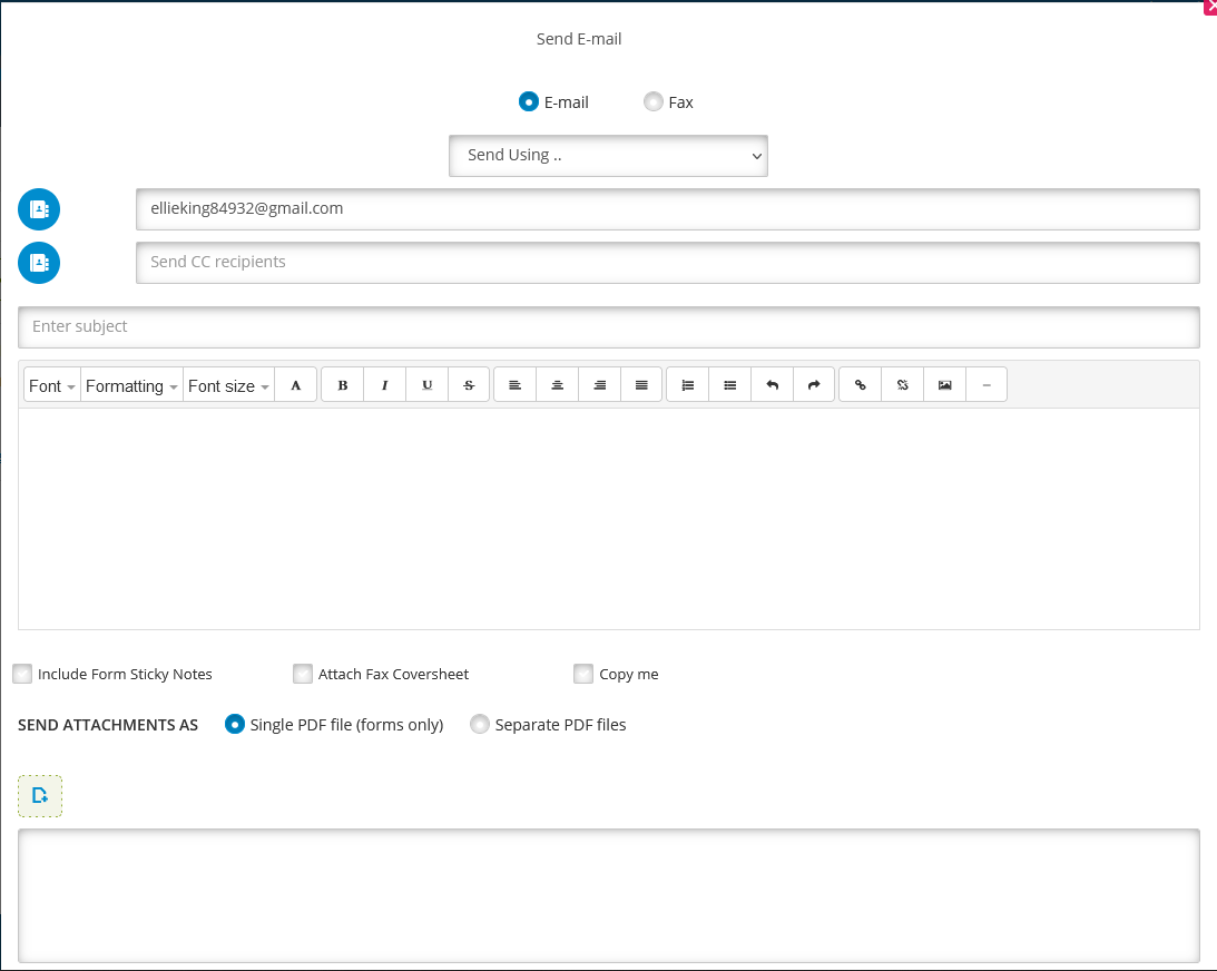 Email a note (zipForm Edition)
