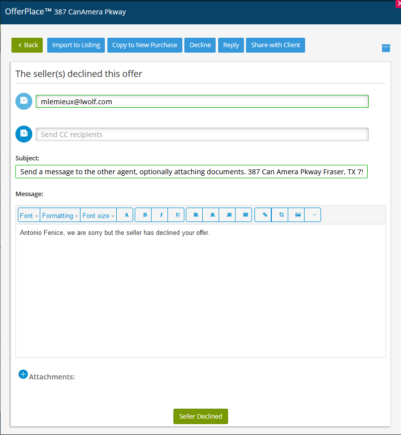Review and Approve or Reject an Offer on a Transaction (zipForm Edition)