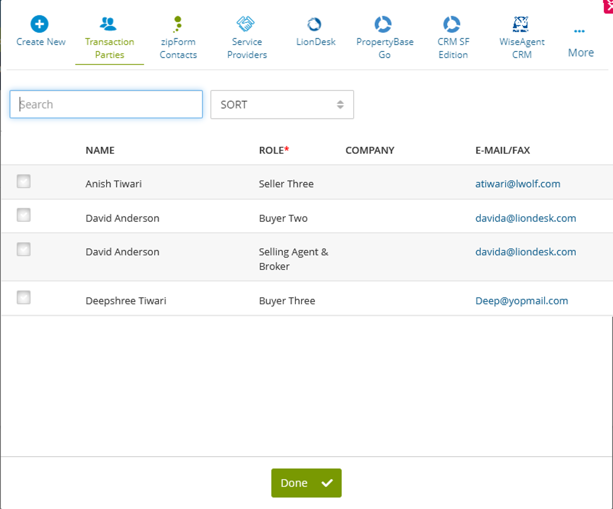 Share a document or form with a party (zipForm Edition)