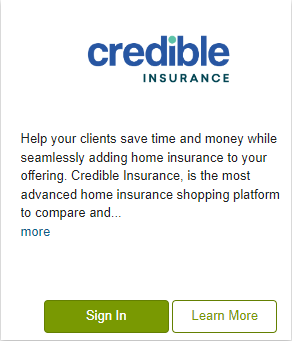 Access your Credible account (zipForm Edition)